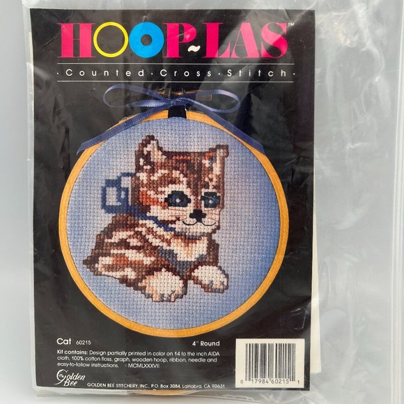 Golden Bee | Accents | Golden Bee Counted Cross Stitch 625 Cat Kitten 4 ...